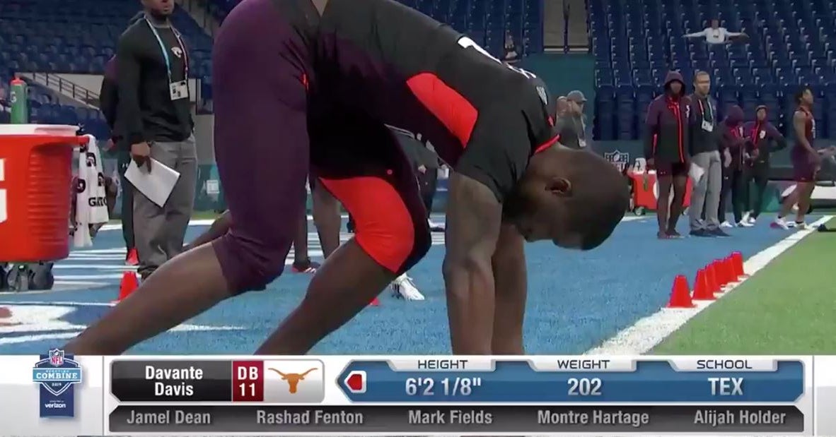 Davante Davis clocked at 4.58 in NFL Combine 40-yard dash