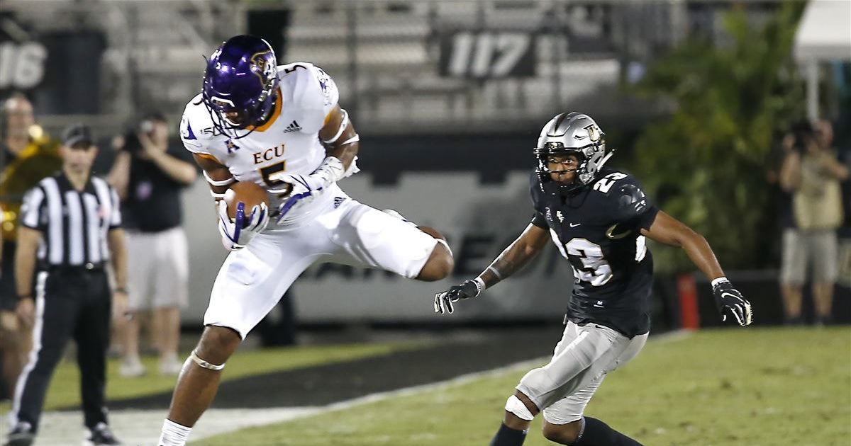 ECU WR CJ Johnson leaves SMU game with injury