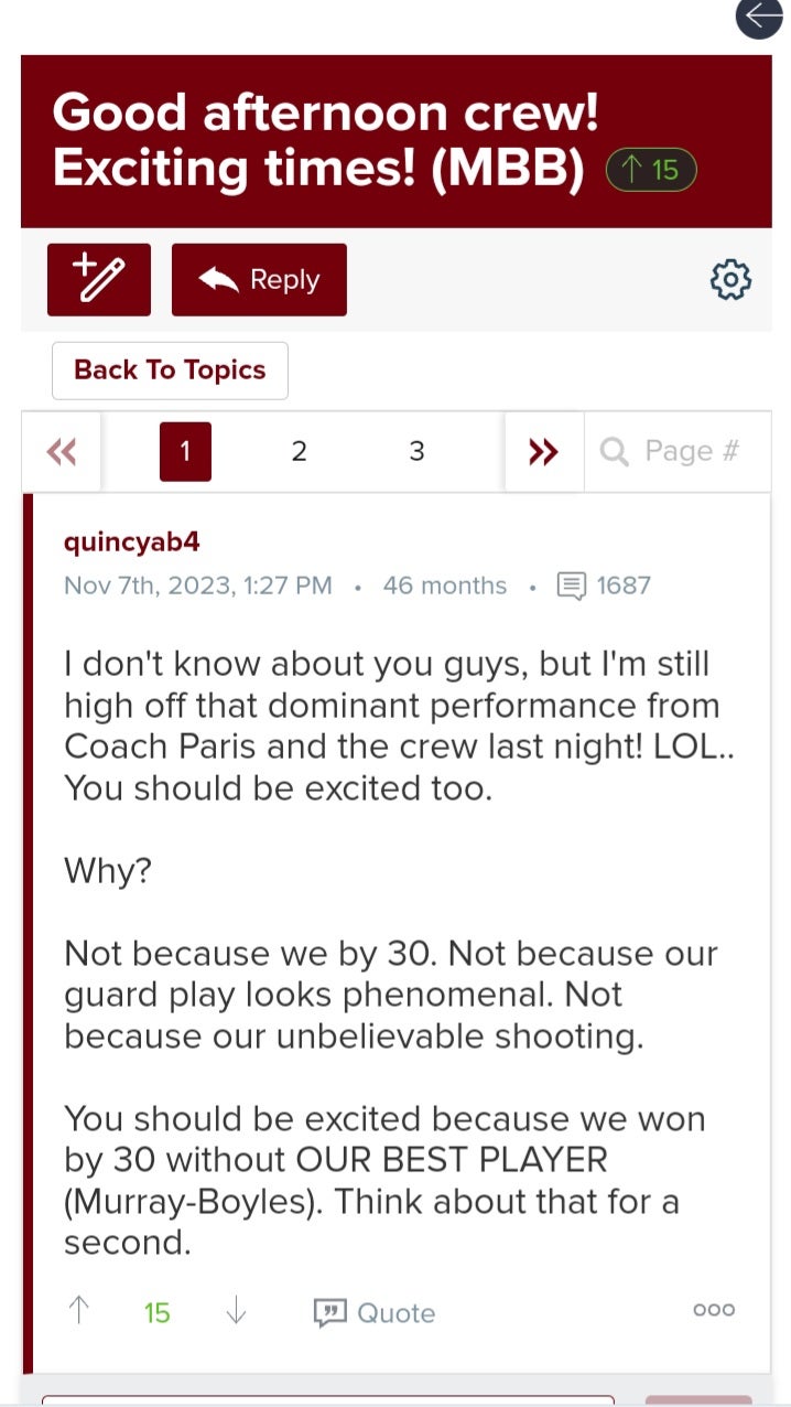 CMB last 3 games: 63 points, 21 Reb, 7 assists, 4 steals…