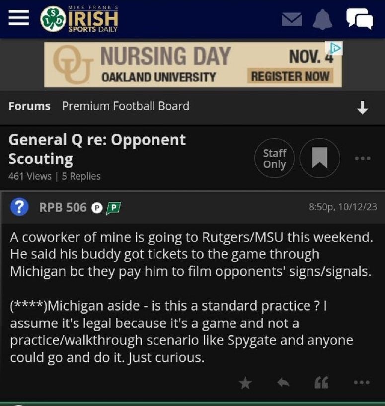Now this is incredible. Vol fan knew about Michigan cheating…