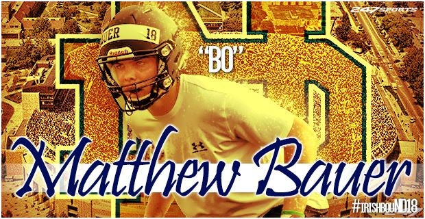 BREAKING: Top100 LB Matthew Bauer commits to Notre Dame