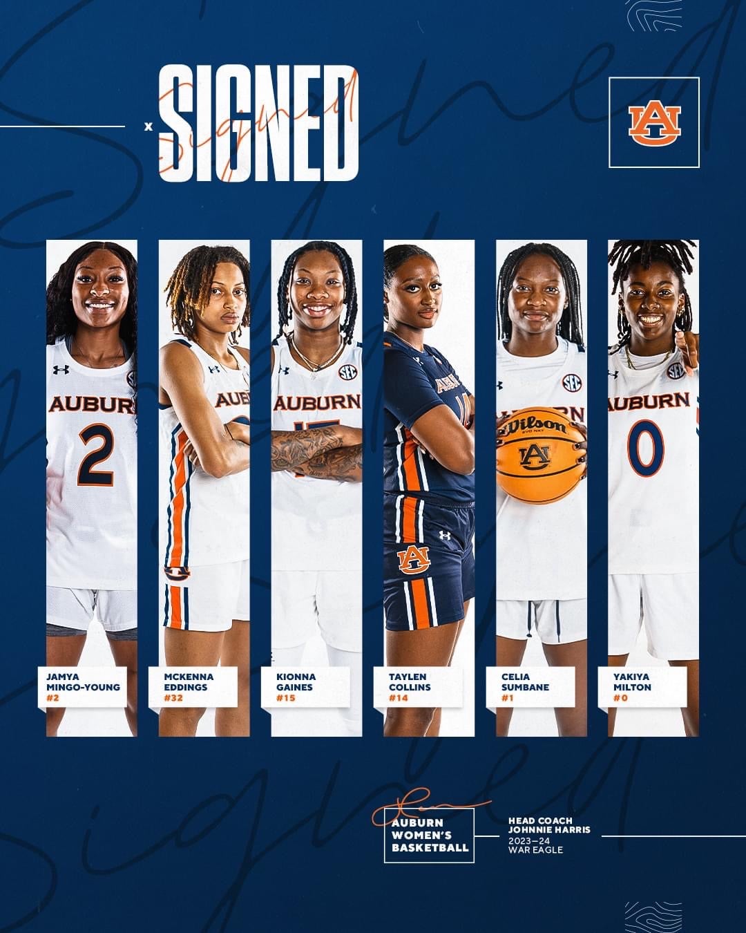 Auburn women's hoops adds six 2023 signees