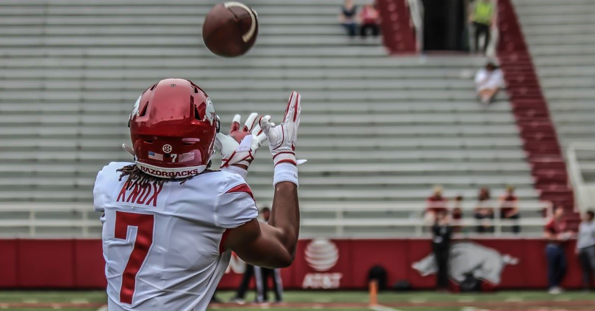 Best WR Photos from 2019 Razorback Spring Drills