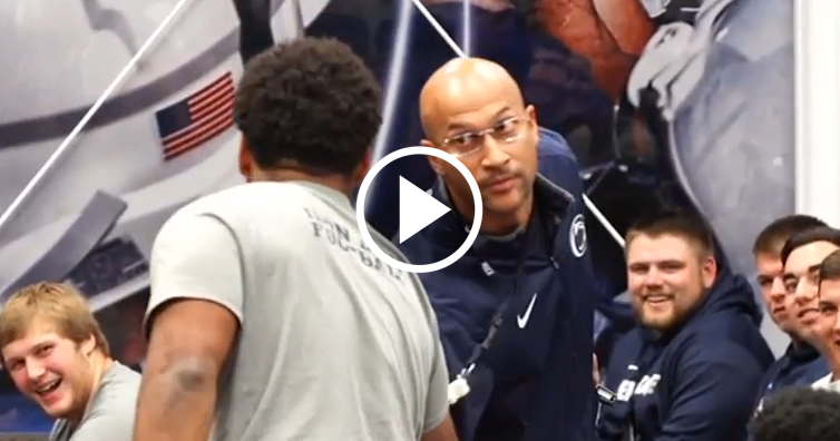 WATCH: Keegan Michael Key takes over Penn State team meeting