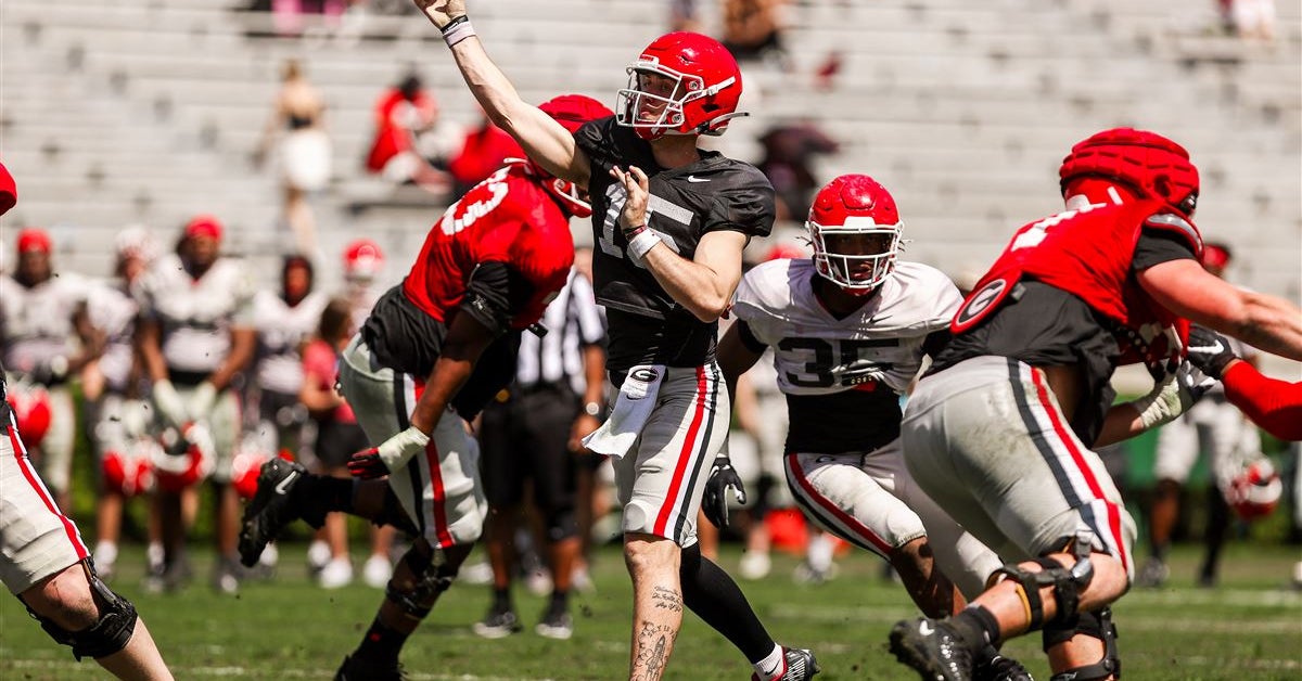 Georgia’s Red team holds off Black team to seal G-Day victory