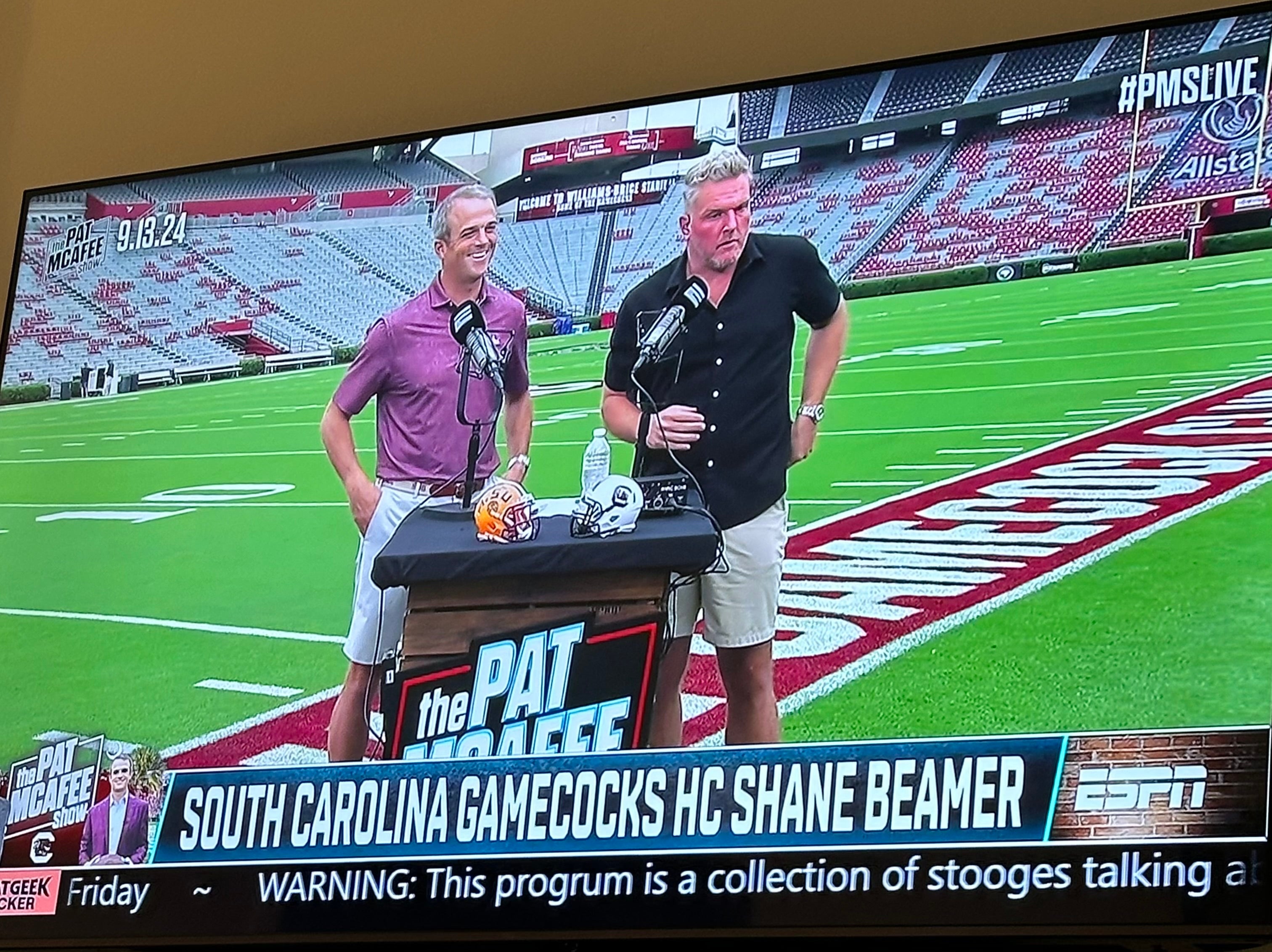 Shane is on Pat Mcafee show right now