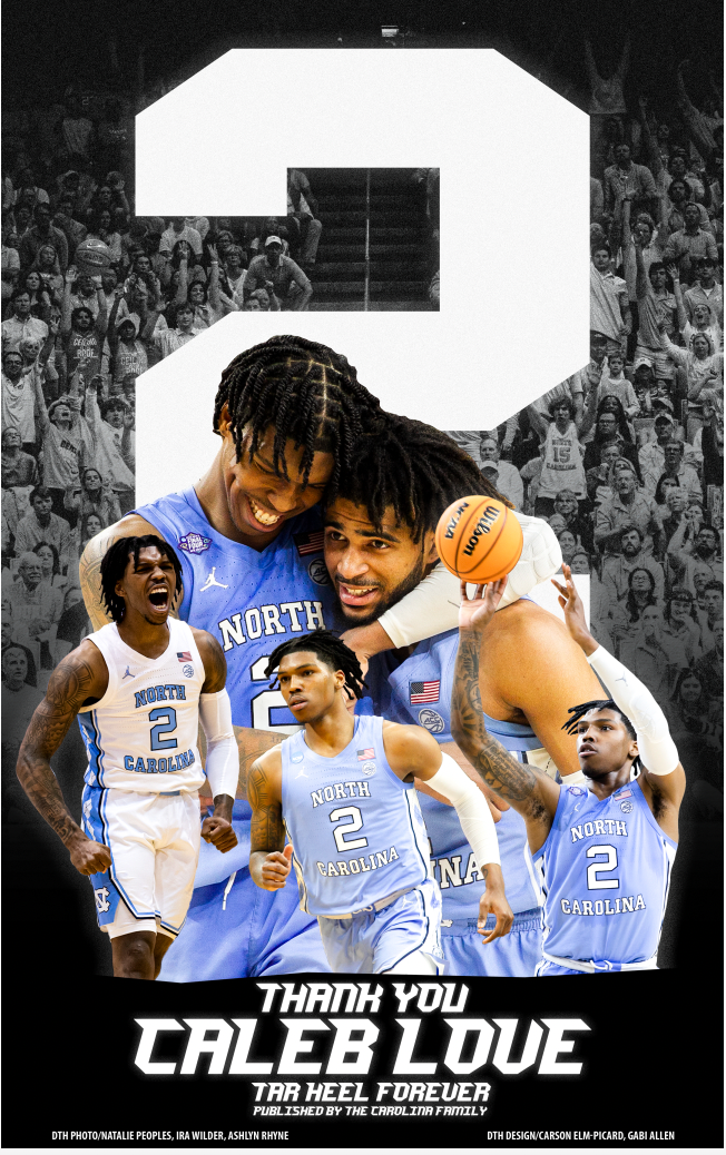UNC Basketball Fans Crowdfund Thank You Advertisement for Caleb Love in ...