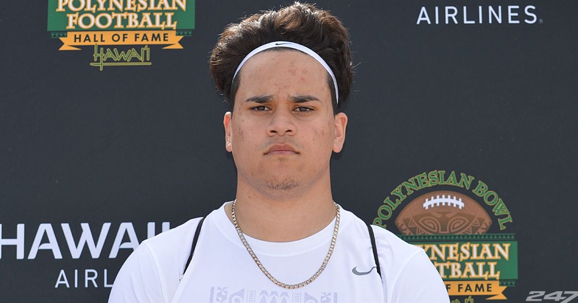 Three-star TE Diego Fuimaono emerging this spring