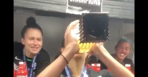WATCH: Shea Groom dunks Aggie Ring after NWSL Challenge Cup win
