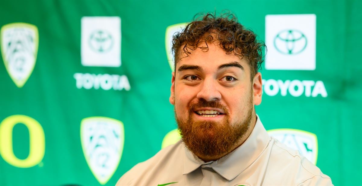 WATCH: Oregon offensive lineman Junior Angilau discusses is transfer to ...