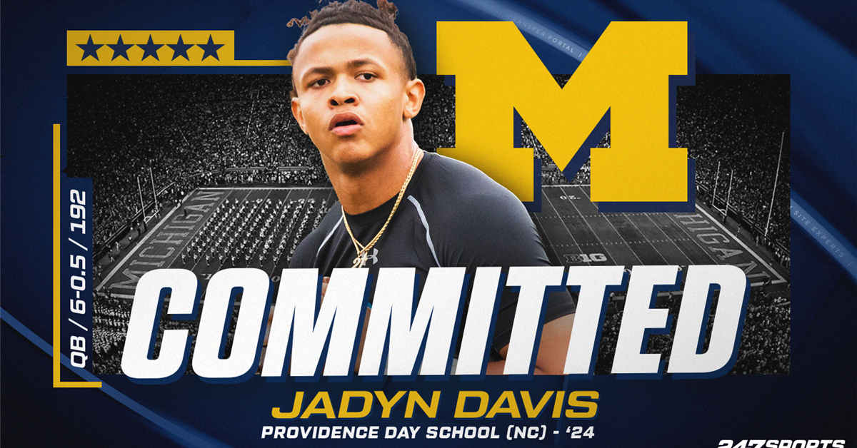 Five-star QB Jadyn Davis commits to Michigan