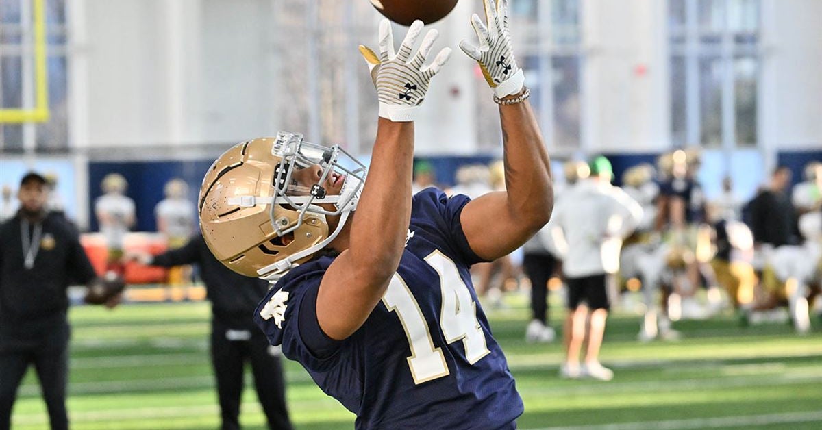 Watch: Wideout Micah Gilbert “Making Plays” in Notre Dame Spring Practices