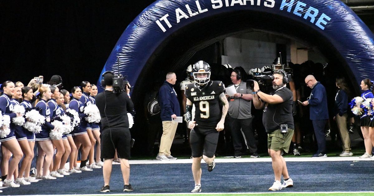 PHOTOS/WATCH: Briggs Cherry, Allen Evans at 2026 Navy All-American Bowl