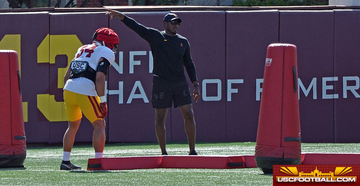 USC OLB coach Roy Manning talks about the position group and ...