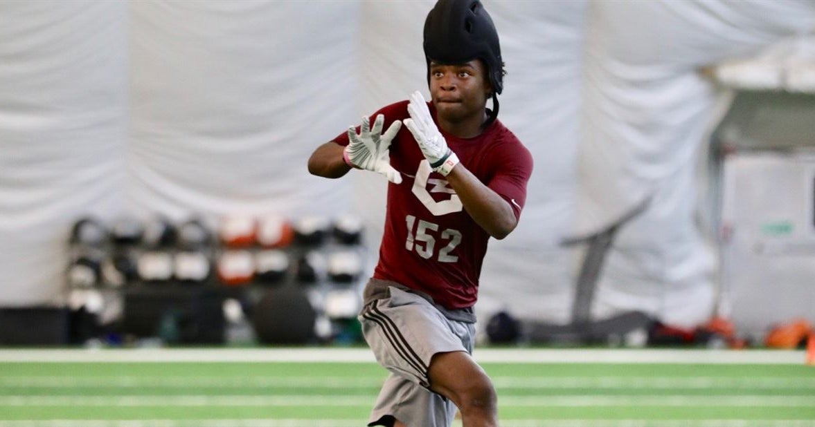 GT commitment Malik Rutherford communicates with Clemson