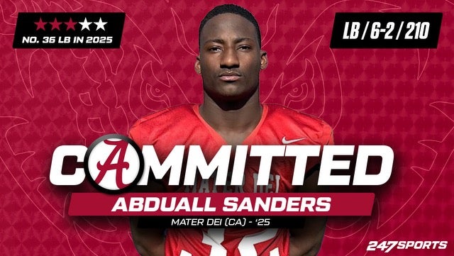Four-star Mater Dei (Calif.) LB Abduall Sanders commits to Alabama