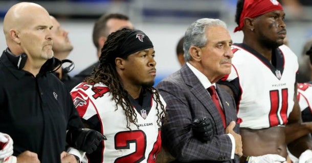 Arthur Blank says NFL players have right to speak their mind