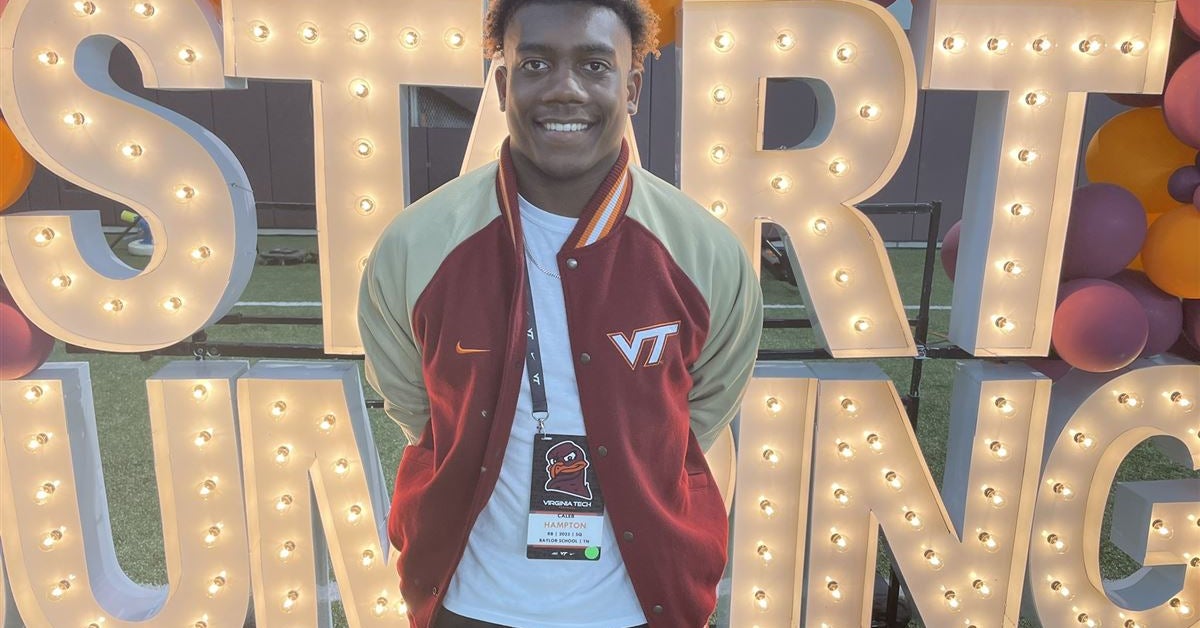 Dual-sport athlete Caleb Hampton checks out Virginia Tech
