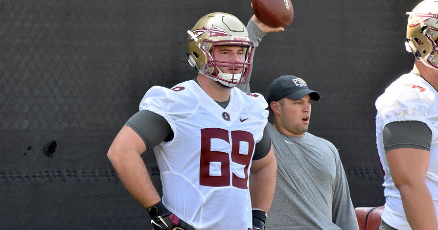 FSU's Landon Dickerson is running, 'on his way back' from injury