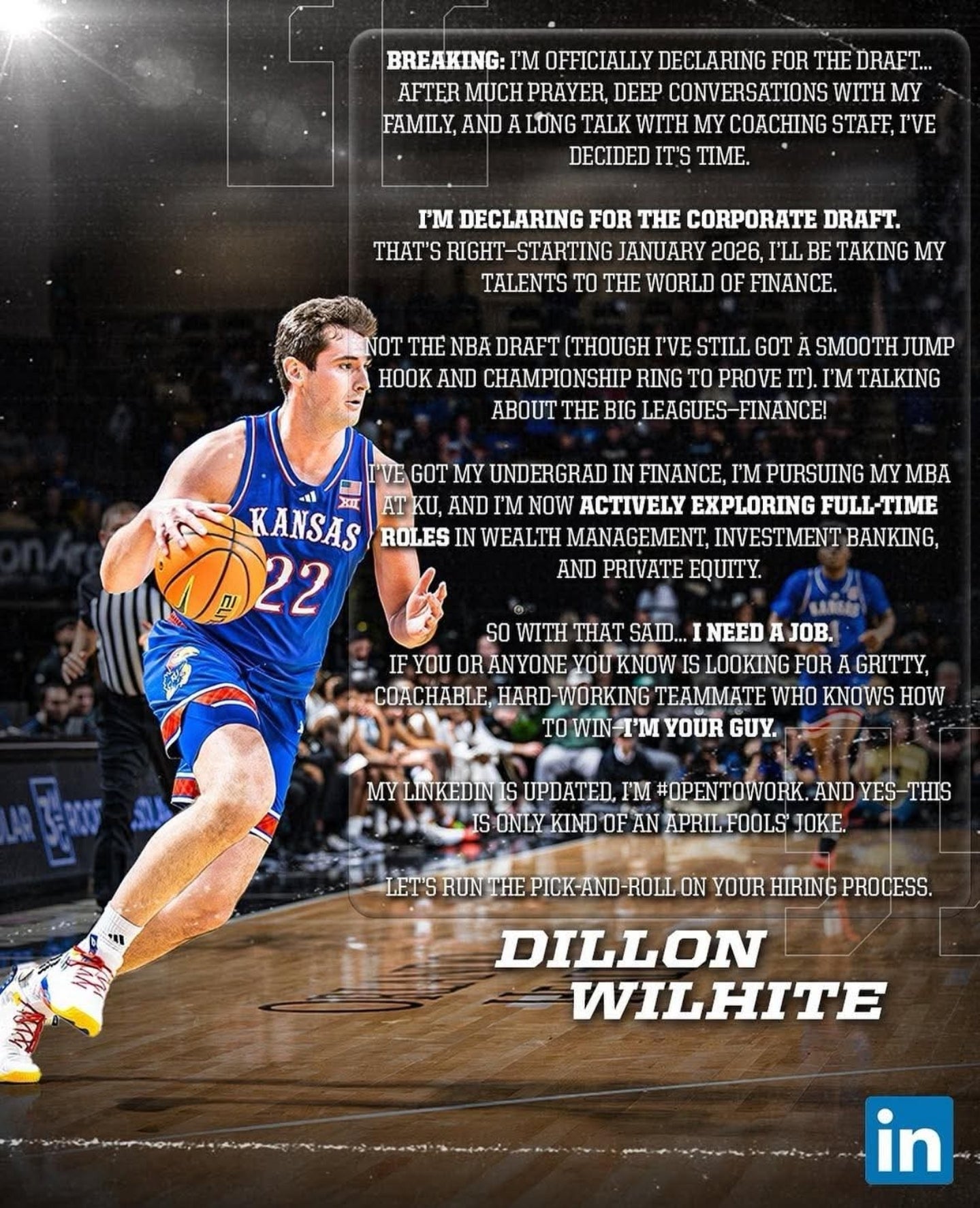 Dillon Wilhite has entered the portal (corporate)