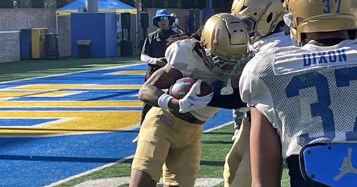 VIDEO: UCLA gets to work in pads for Tuesday spring practice