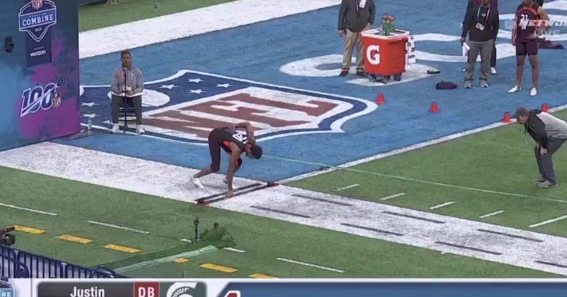 WATCH: MSU CB Justin Layne runs 40 at NFL Combine