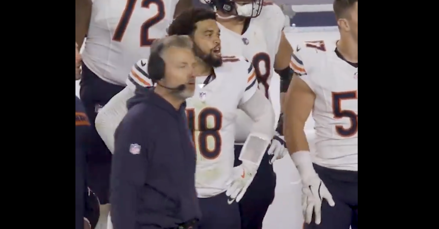 Video captures Caleb Williams reaction to Jayden Daniels Hail Mary as ...