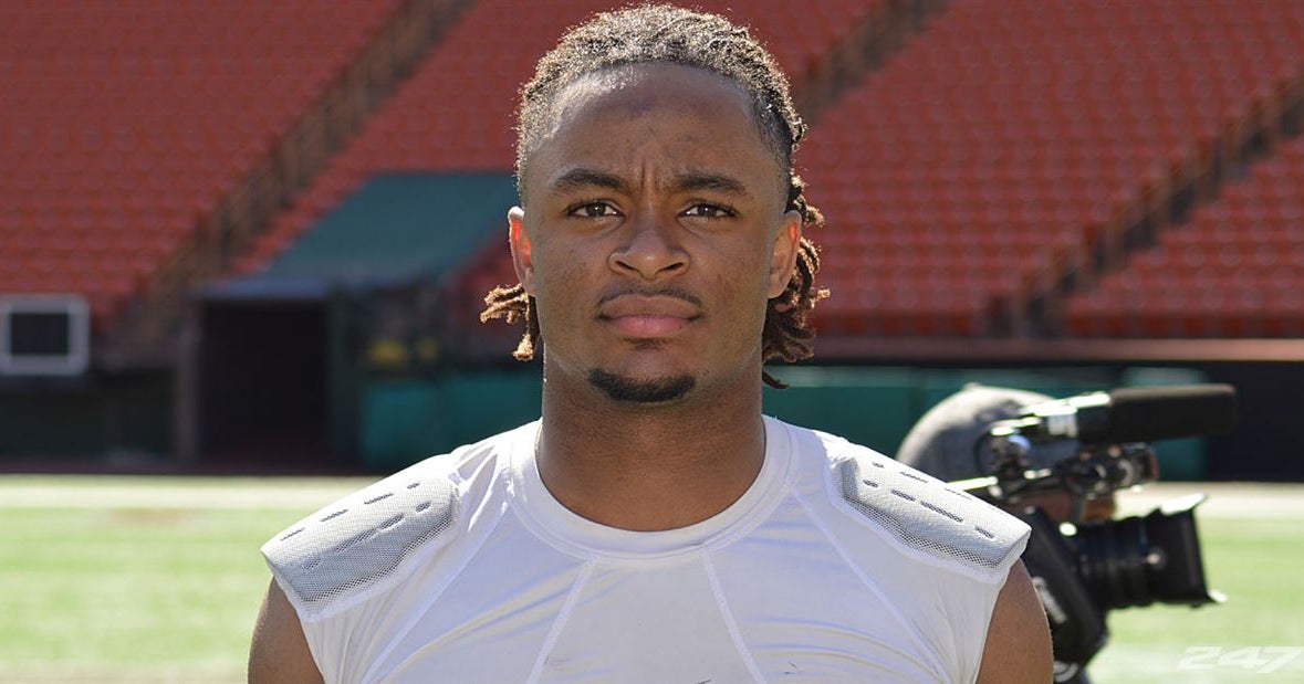 Peter Parrish doing a little recruiting at Polynesian Bowl