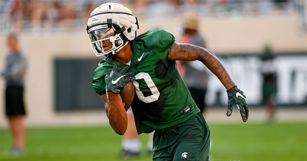 WR Keon Coleman, TE Maliq Carr have first practice with Michigan State ...