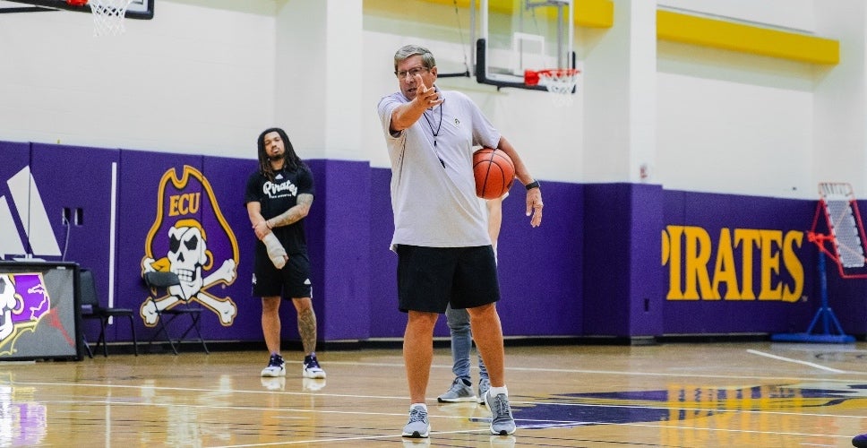 New coaching arrival Mark Adams likes what he sees early on at ECU