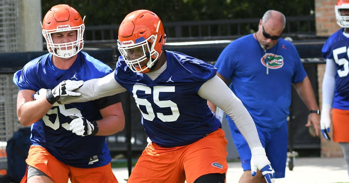 Watch: Gator Offensive Line Drills 8/4/18