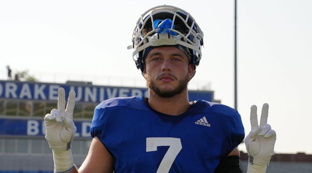 Iowa football adds Drake transfer Tanner Pollock as a preferred walk-on ...