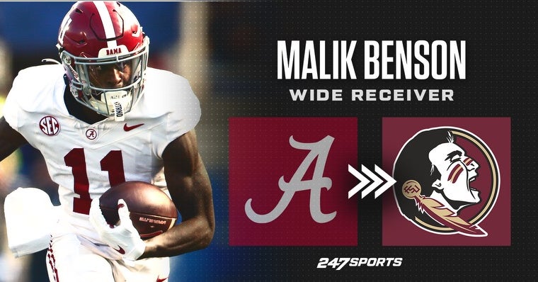 Alabama WR transfer Malik Benson commits to Florida State