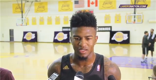 Bell works out for childhood-favorite Lakers