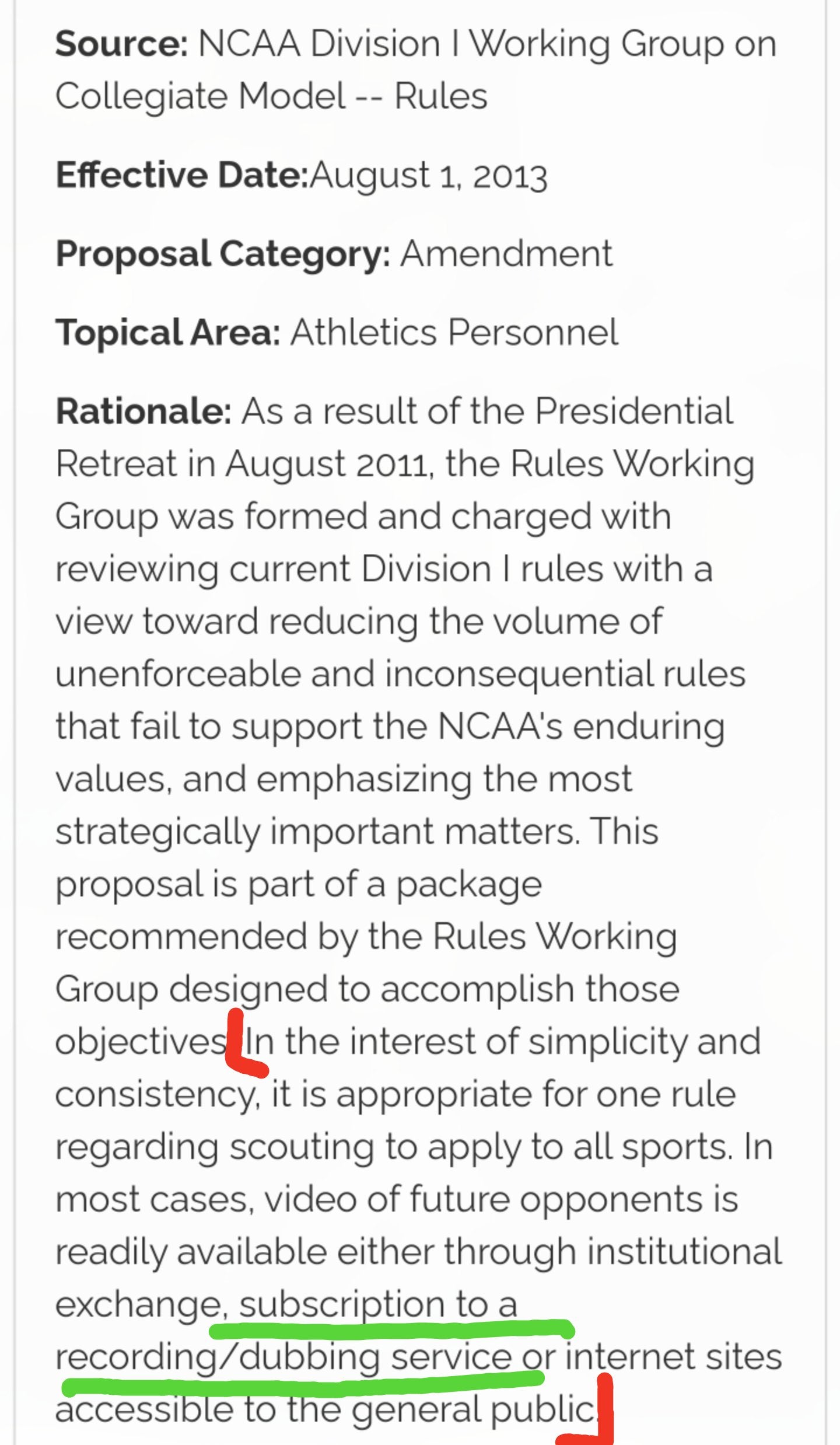 TTUN's Potential Infractions Explained