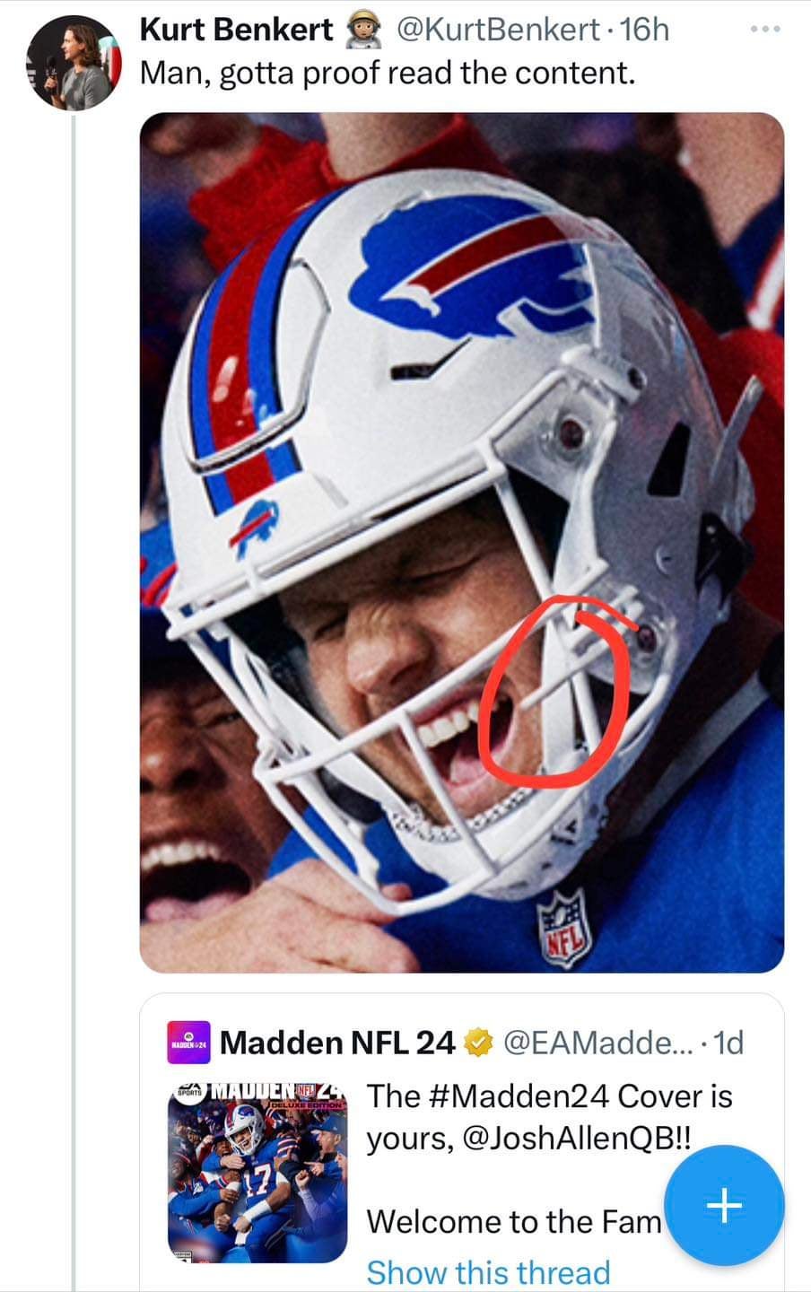 OT Benkert is a funny dude