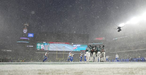 Eagles players hated the snowy conditions during their playoff game ...