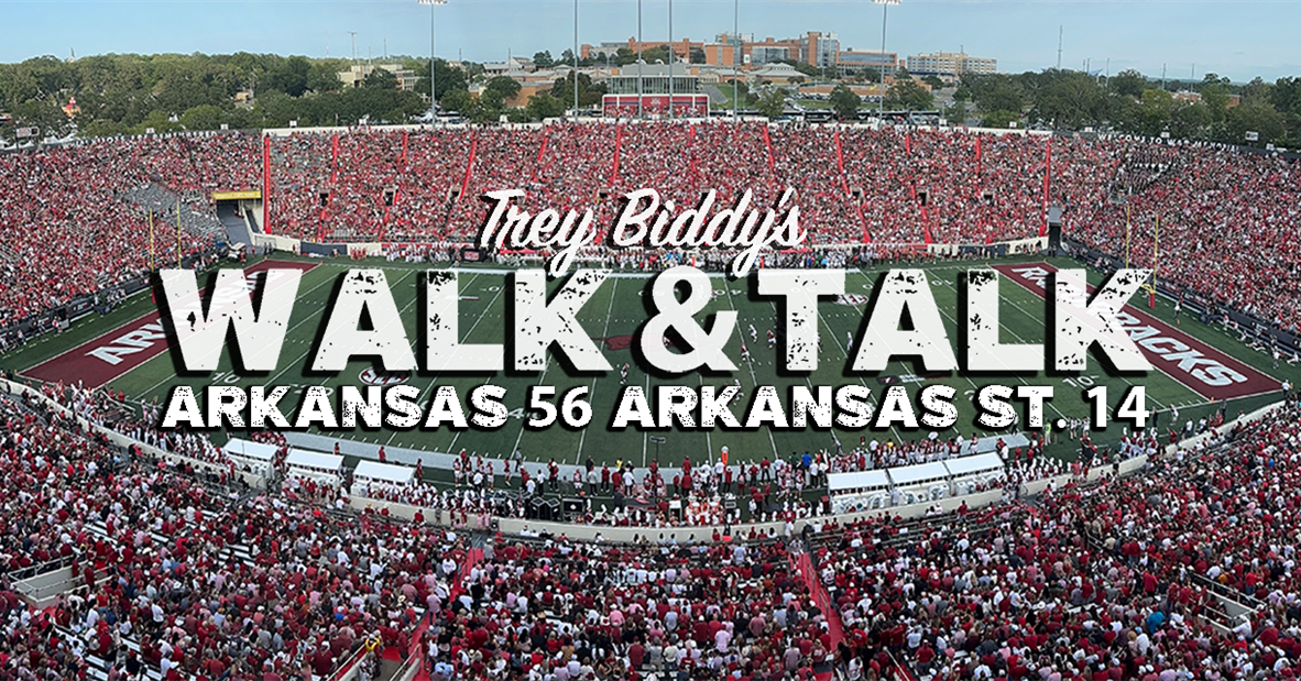 WALK & TALK: Arkansas 56, Arkansas State 14