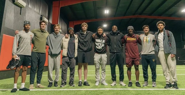 Minnesota quarterbacks and skill guys work out together during spring break