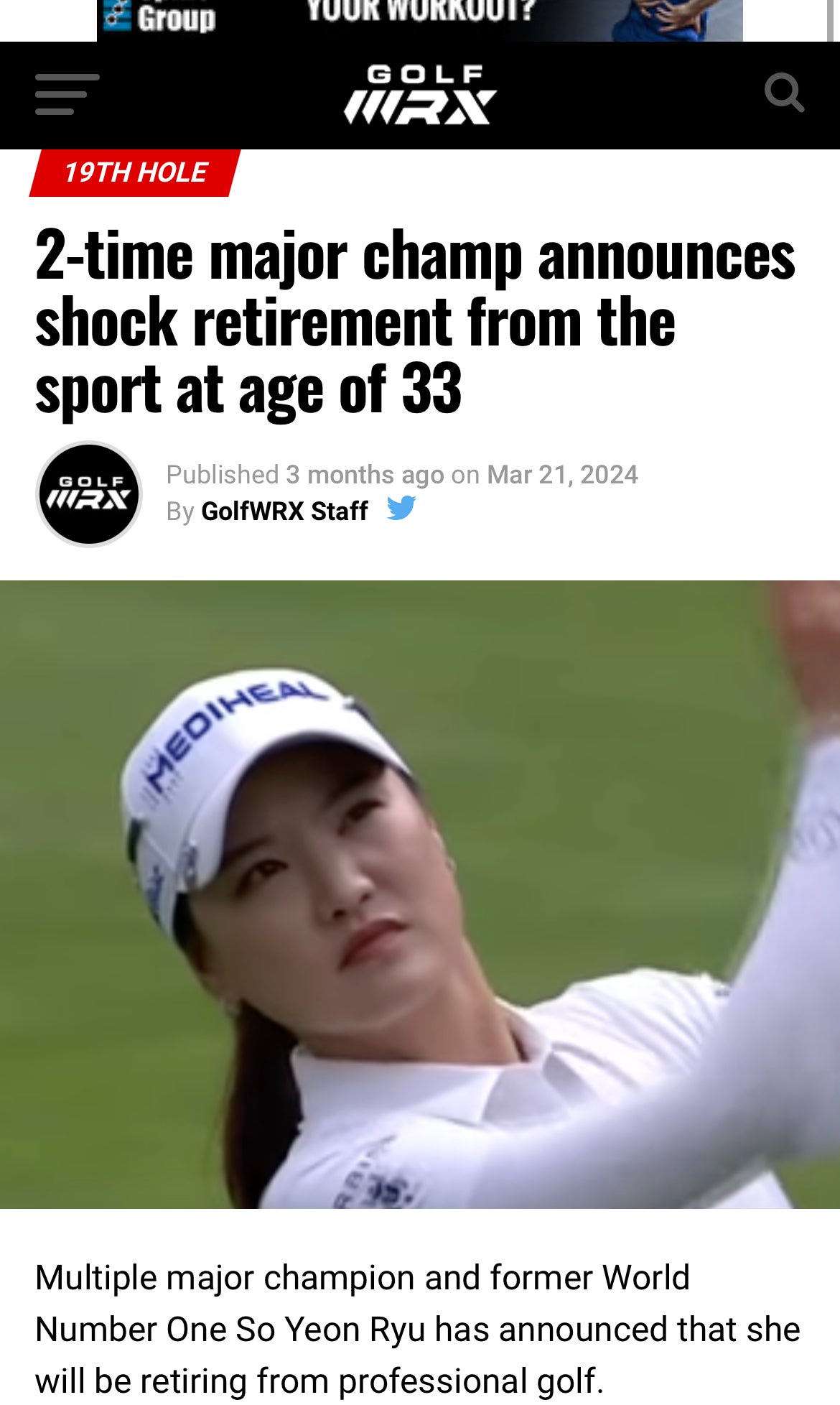 What next? The golf coach will be