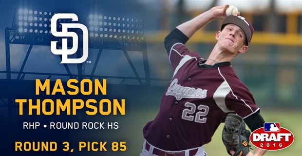 San Diego Padres pick Texas signee Mason Thompson in MLB Draft