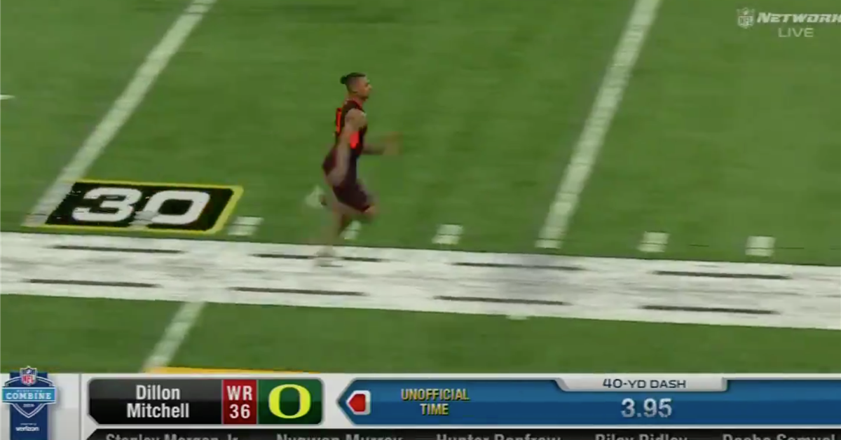 Dillon Mitchell runs fast 40-yard dash at NFL Combine