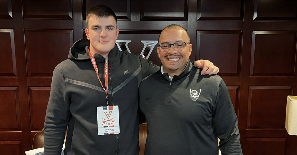 Virginia moves up with in-state OL Mason Wade after visit