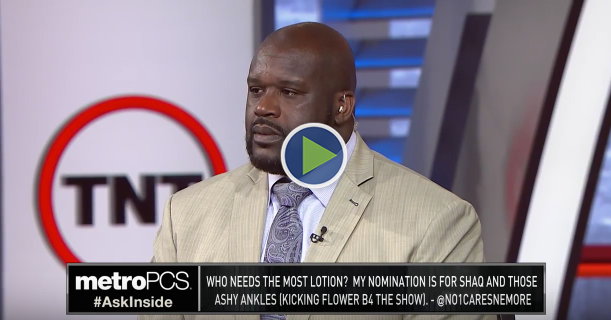 WATCH: Shaq gets mad at a fan and disses them on live television