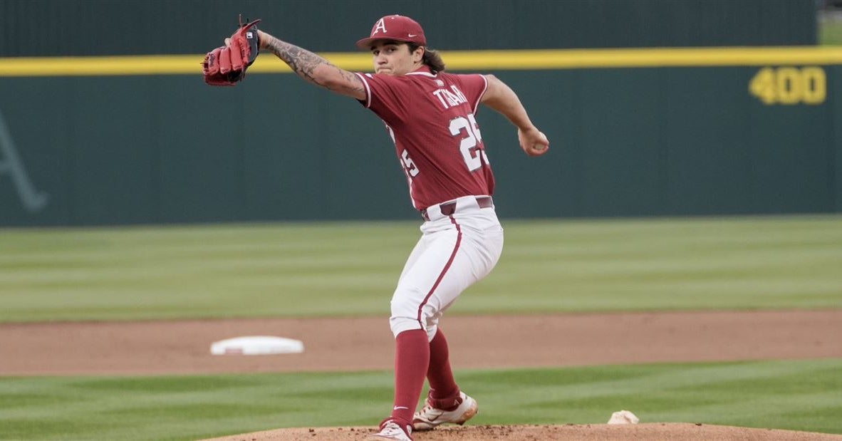 Brady Tygart makes successful return to action in Arkansas' Game 2 win ...