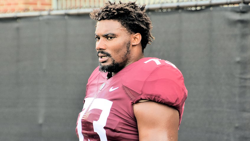 FSU starting left tackle Jauan Williams exits on medical cart