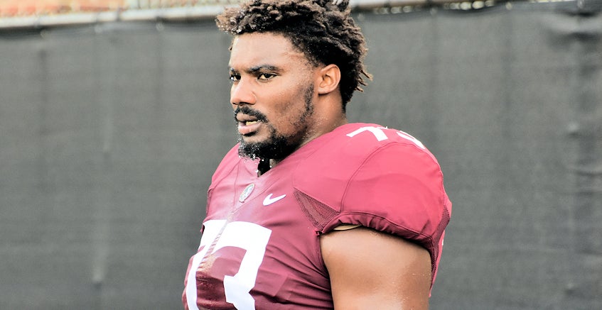 FSU starting left tackle Jauan Williams exits on medical cart