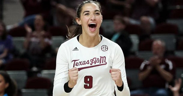 Texas A&M's Caroline Meuth, Logan Lednicky earn All-SEC volleyball honors