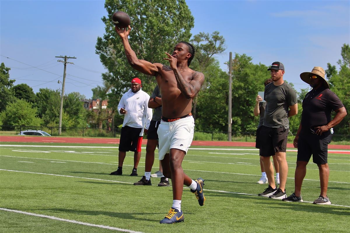 LOOK: Michigan QB Bryce Underwood shows off his arm during Quarterback ...