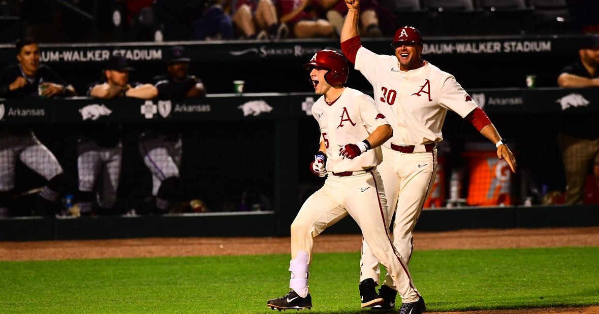 Arkansas' Dylan Leach hits for cycle, highlights offensive explosion vs ... Arkansas' Dylan Leach hits for cycle, highlights offensive explosion vs ...